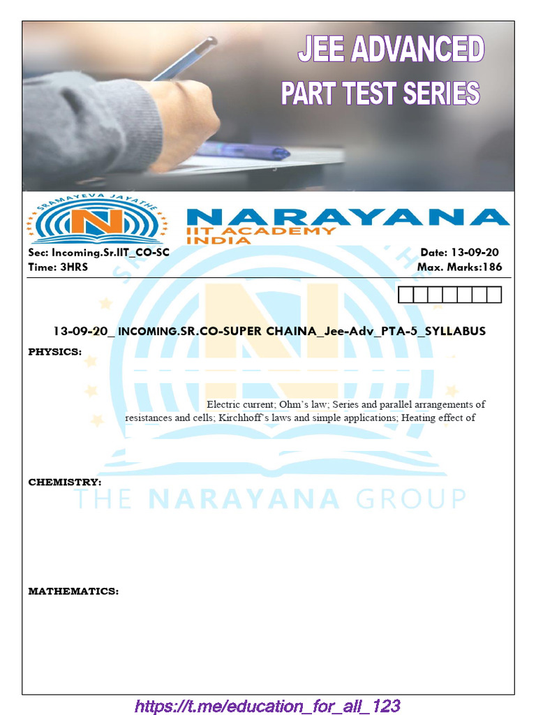 PTA 5 | PDF | Chloride | Apsis