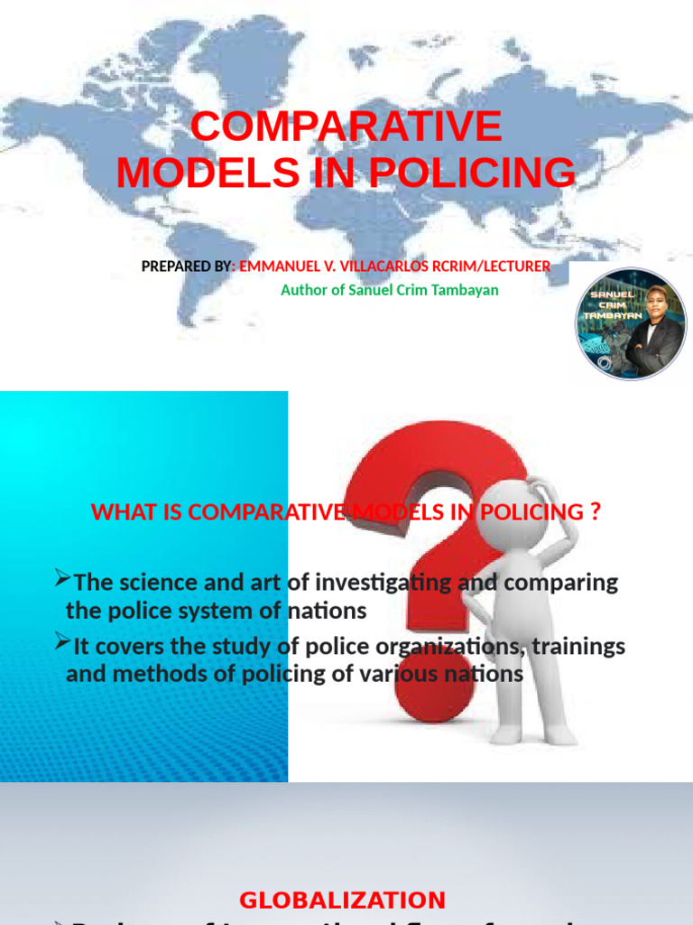LEA-COMPARATIVE-MODELS-IN-POLICING | PDF | Police | Illegal Drug Trade