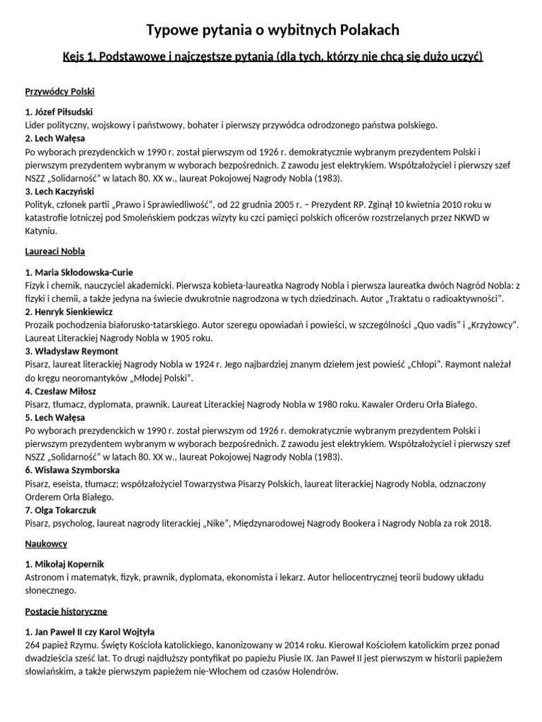 Znani Polacy | PDF