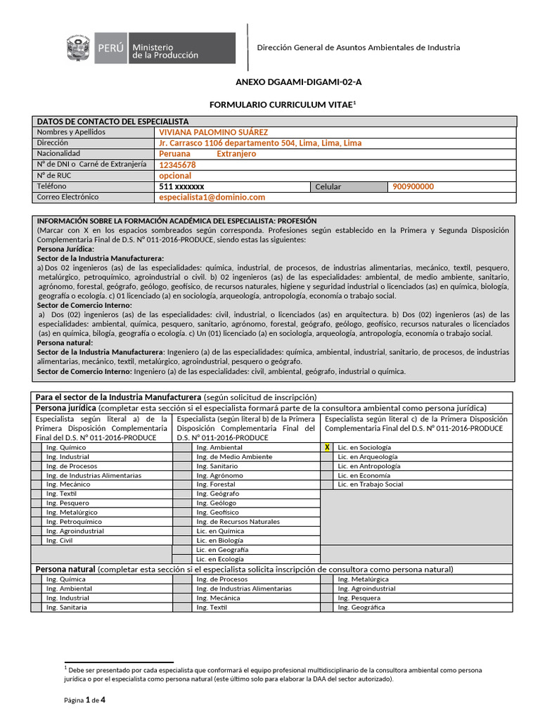 Adjunto 8 80 - DGAAMI - DIGAMI.2A - Modelo Formulario de Inscripción Especialista de Consultora ...
