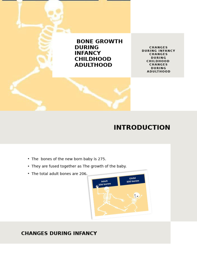 Changes During Infancy Childhood Adulthood | PDF | Bone | Skeletal System
