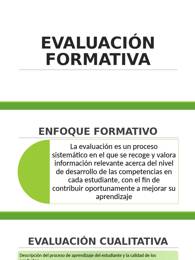 EVALUACIÓN FORMATIVA | PDF | Evaluación | Aprendizaje
