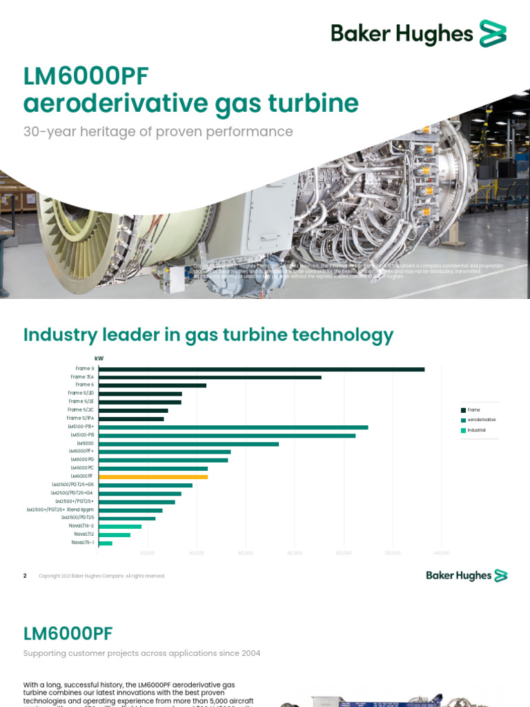 BakerHughes LM6000PF Overview-060121 (PF) | PDF | Gas Turbine | Engines