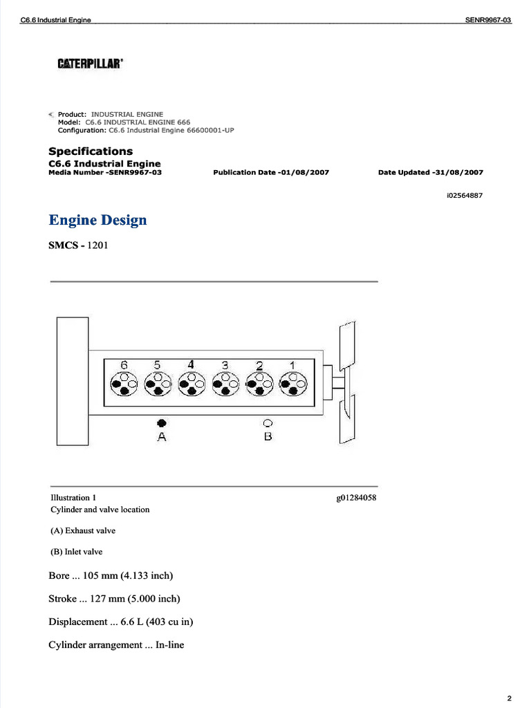 C6.6 Industrial Engine Specifications | PDF | Machines | Engineering