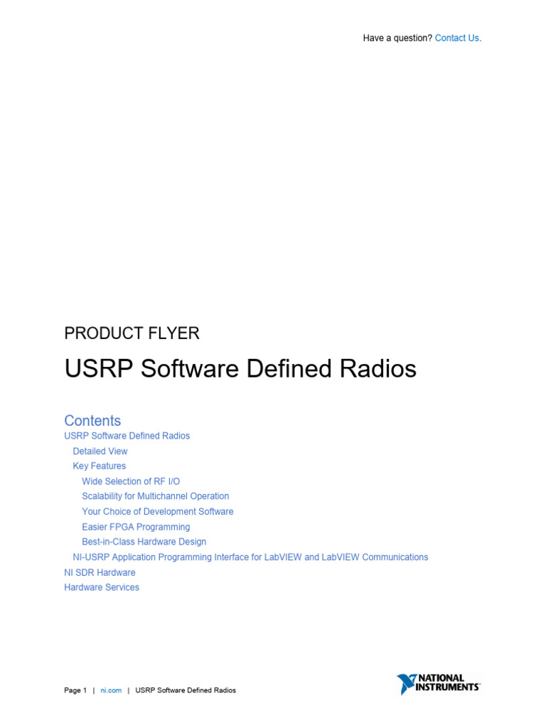 usrp-software-defined-radio | PDF | Software Defined Radio | Field Programmable Gate Array