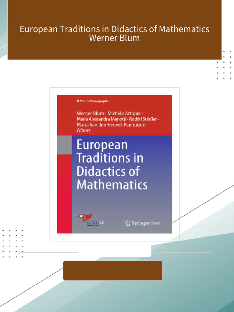 Full Download European Traditions in Didactics of Mathematics Werner ...