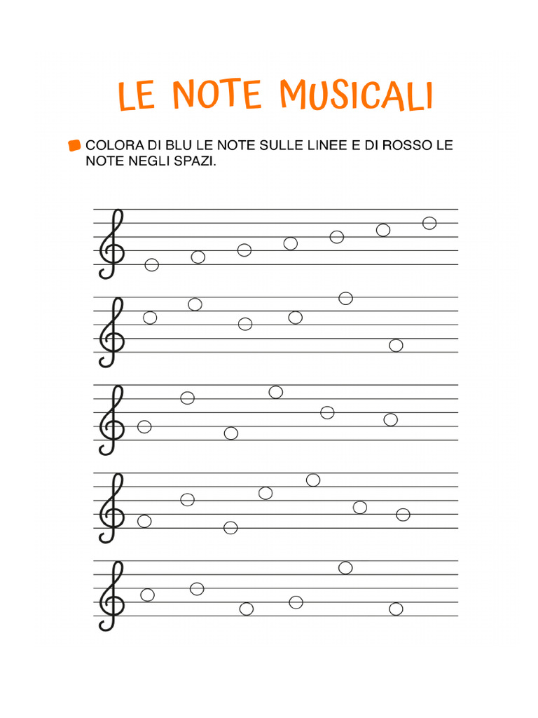 Note Da Colorare | PDF
