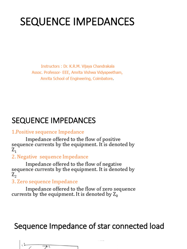 Class IV- Introduction - SEQUENCE IMPEDANCES | PDF | Transformer | Electrical Impedance