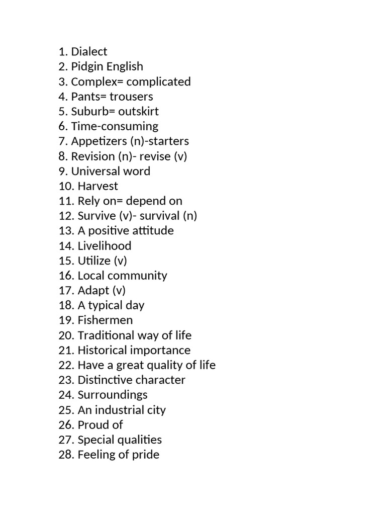 Vocabulary Checking 1 | PDF