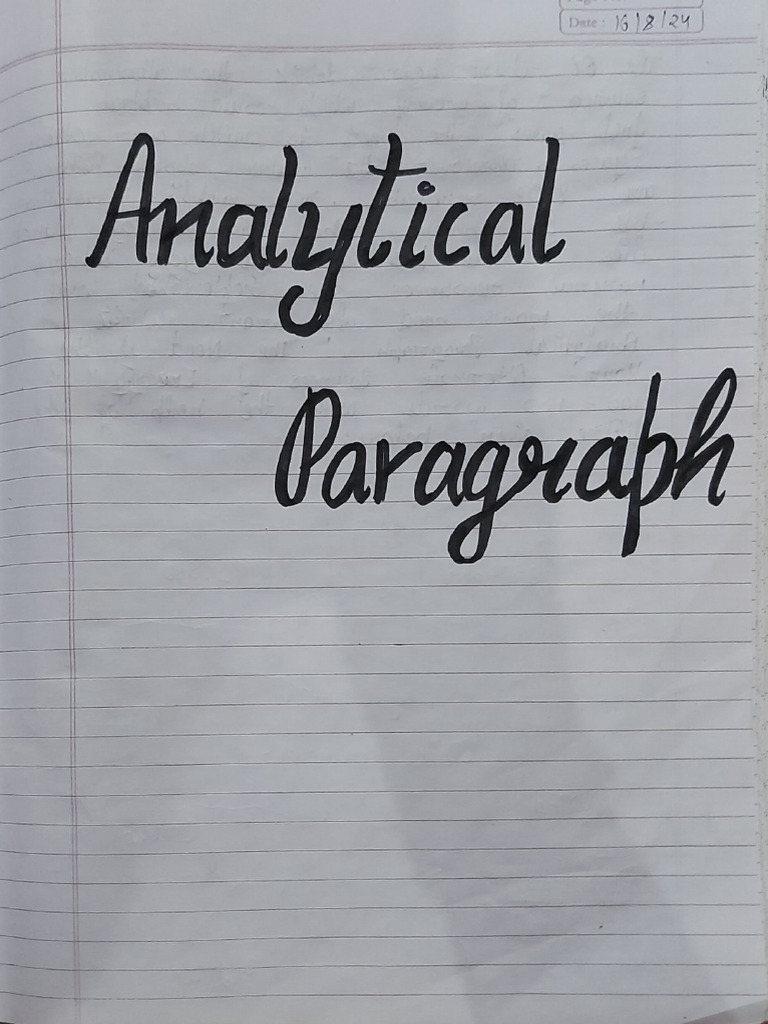Analytical Paragraph | PDF