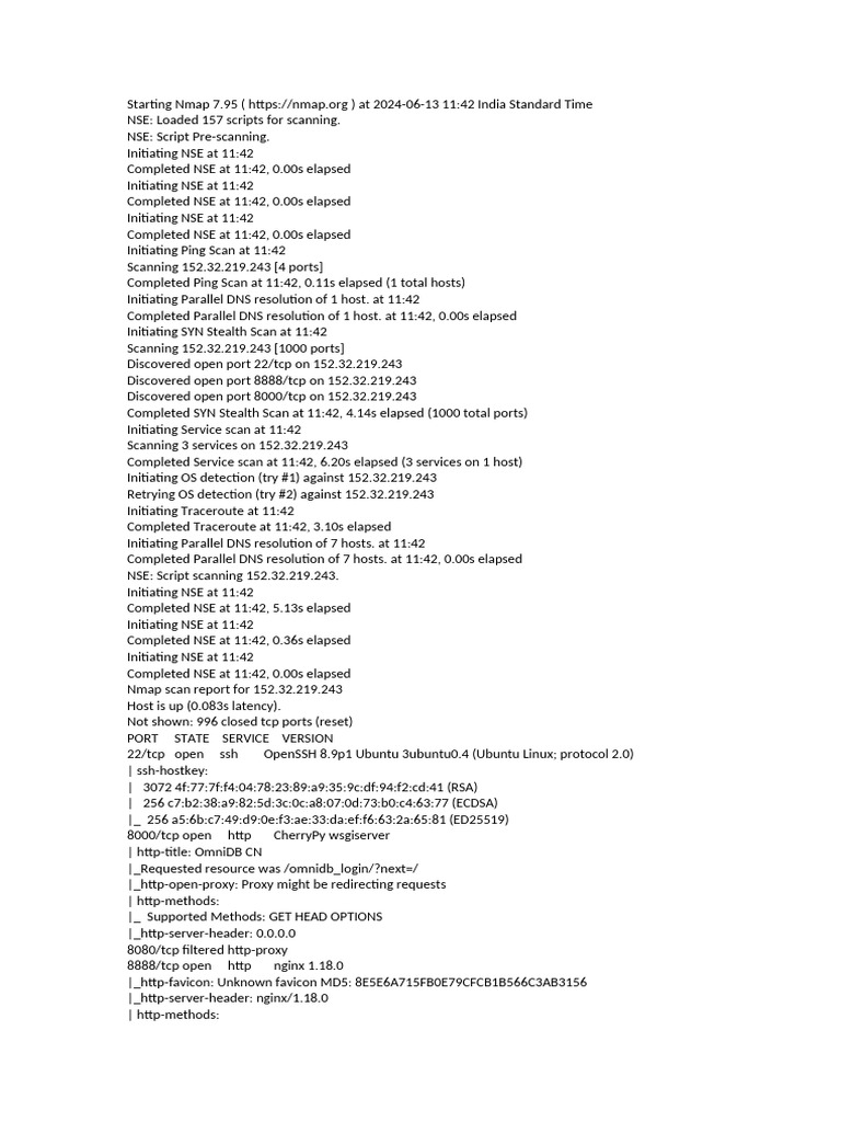 Nmap Scan Report for 152.32.219.243 | PDF | Internet | Computer Networking