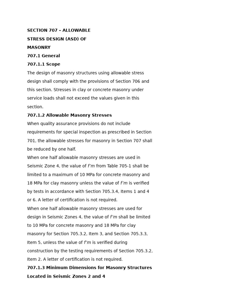 Masonry Stress Design Guide | PDF | Bending | Stress (Mechanics)