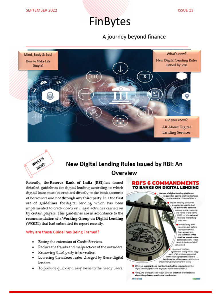 Mag Sep'22 Issue | PDF | Loans | Reserve Bank Of India
