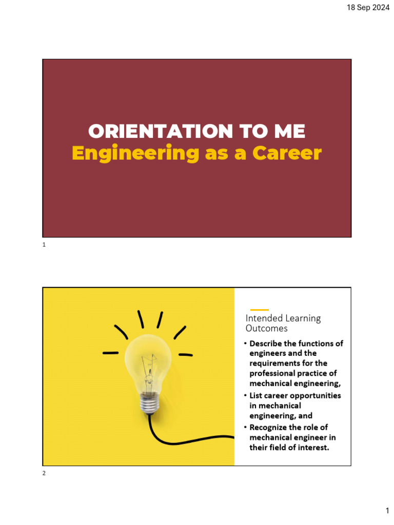 Topic 3 Engineering As A Career | PDF | Engineer | Engineering