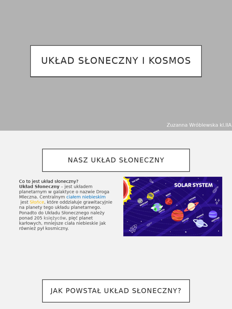Układ Słoneczny I Kosmos | PDF