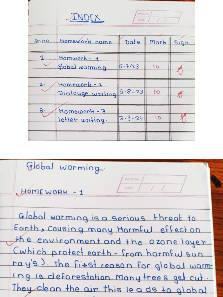 Homework 8th English First Sem | PDF