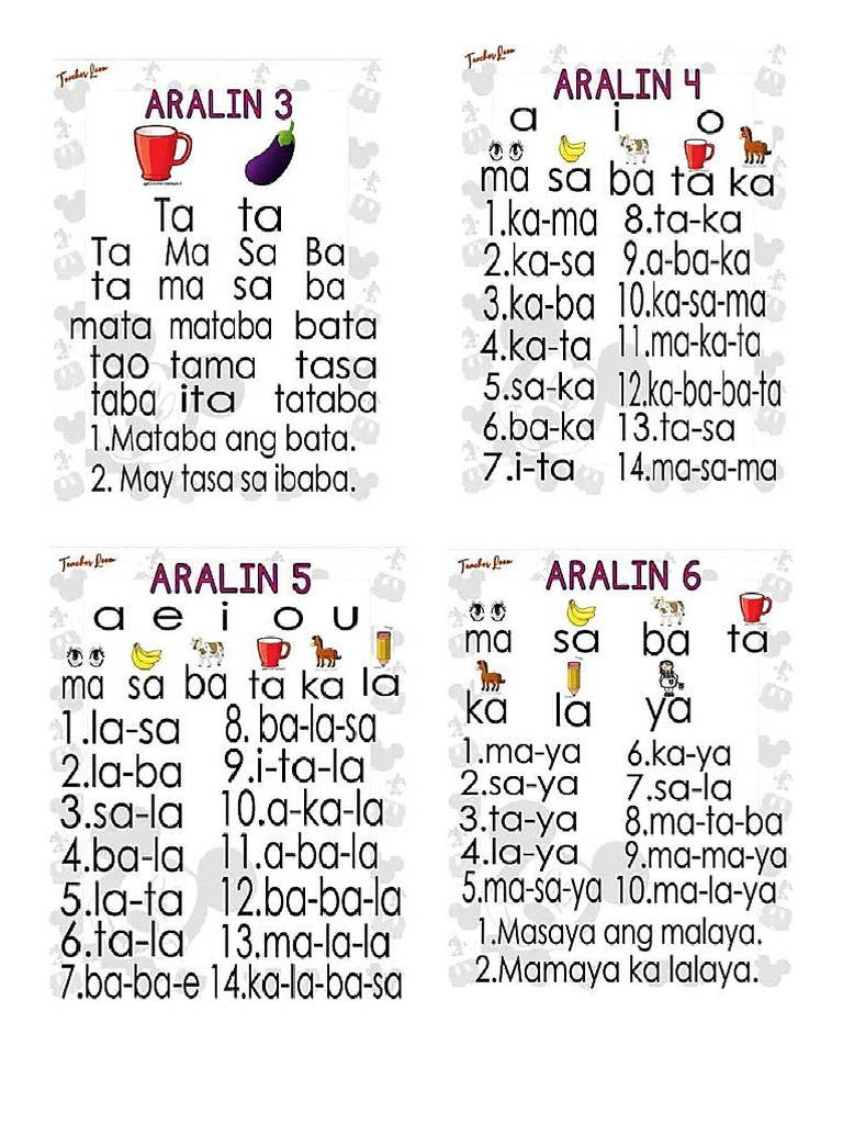 FILIPINO-1-GABAY-SA-PAGBASA-ARALIN-3-6 | PDF
