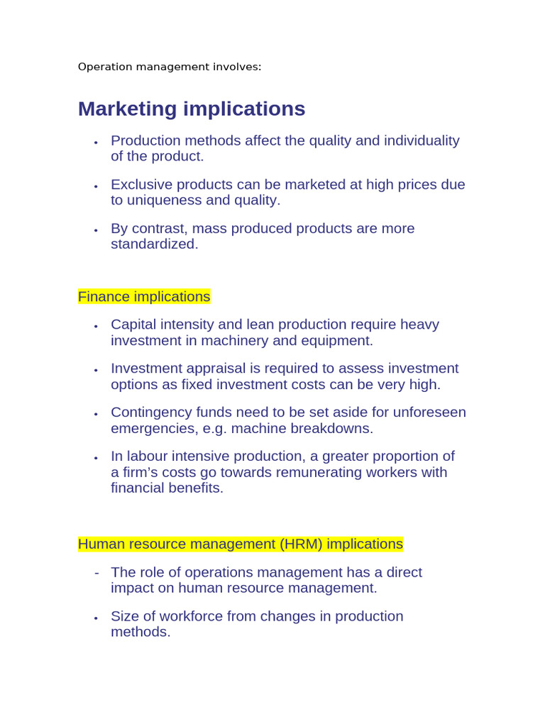 Operations Management Insights | PDF