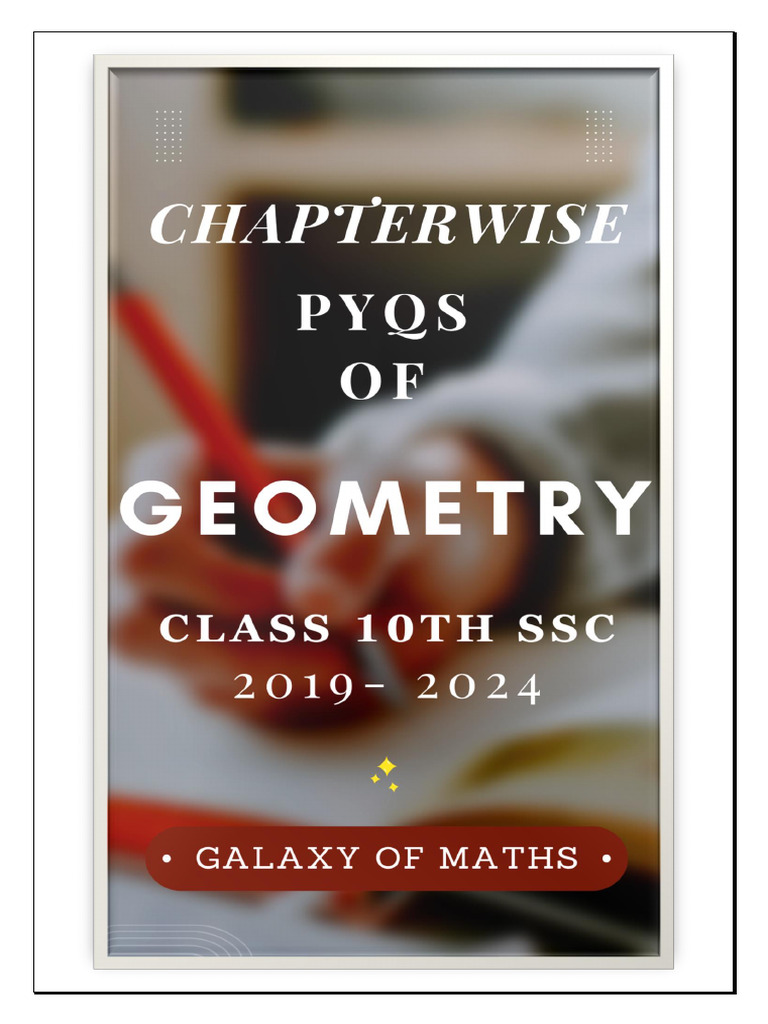 Geometry PYQs Chapterwise (2019 2024) With Solutions | PDF | Circle | Area