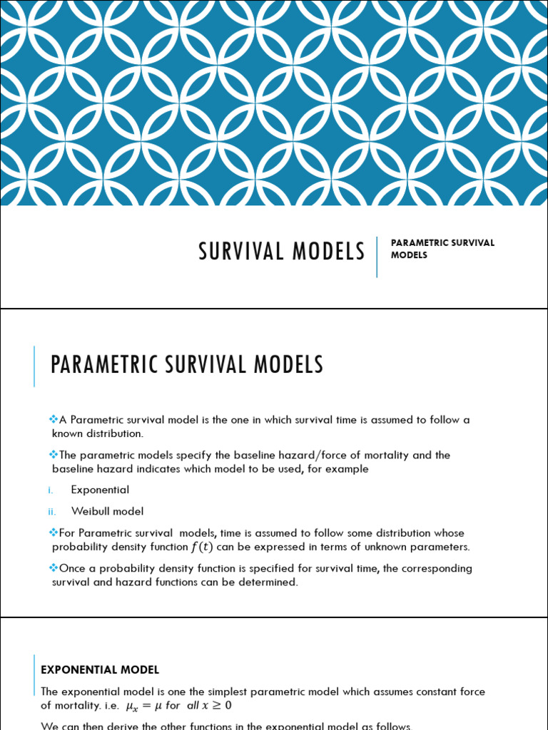 Understanding Parametric Survival Models | PDF | Probability ...