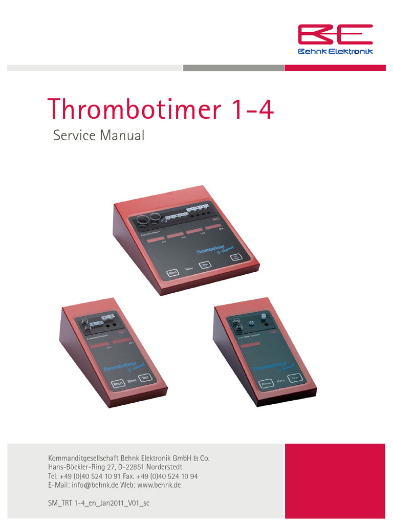 Thrombotimer 1-4 Service Manuel | PDF | Read Only Memory | Booting