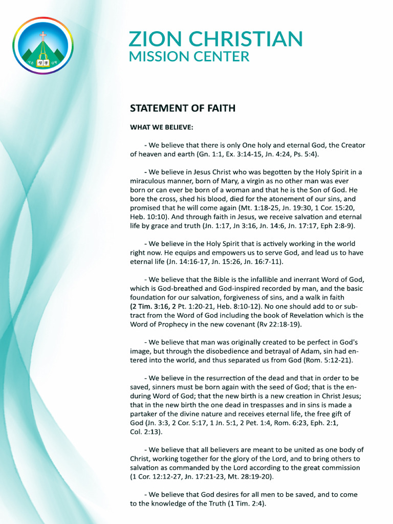 Statement of Faith | PDF