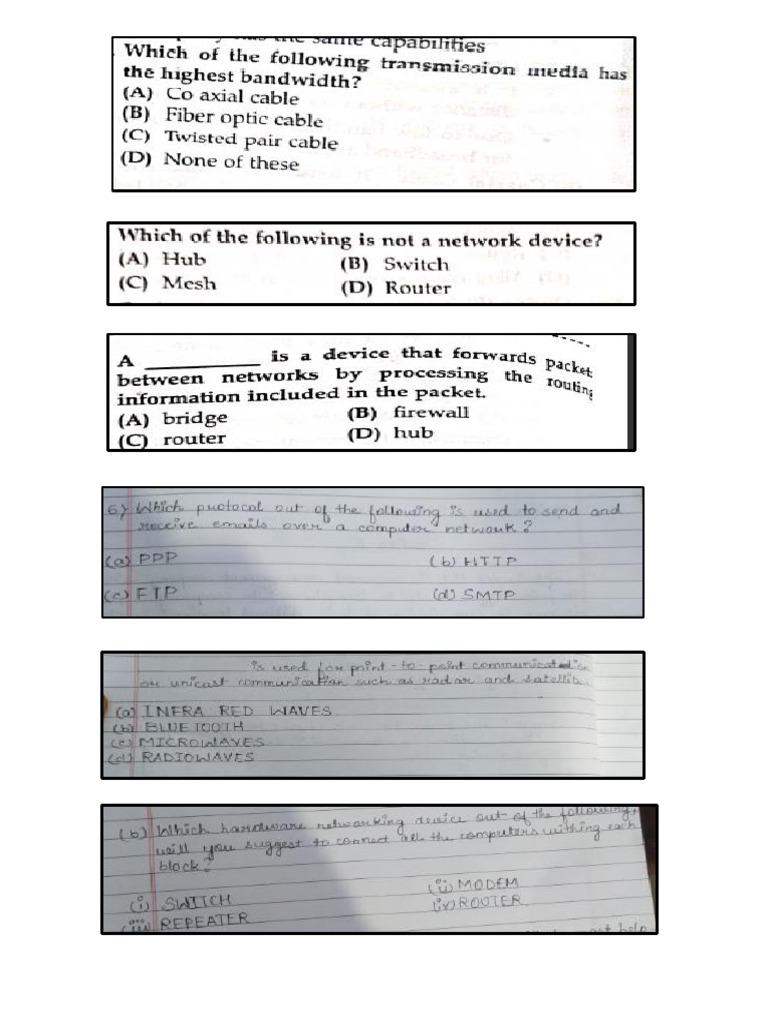 Networking Exam Question | PDF