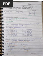 Class 12 Coordination Compounds Topper's Handwritten Notes? | PDF