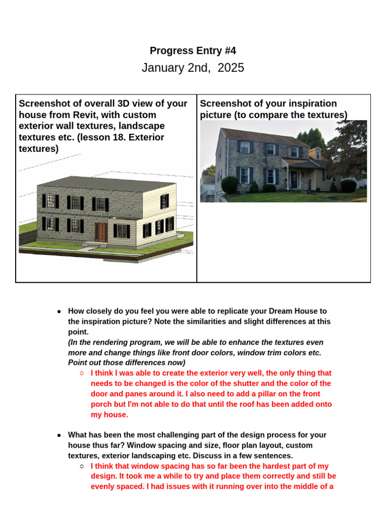 Progress Entry #4 2025 | PDF