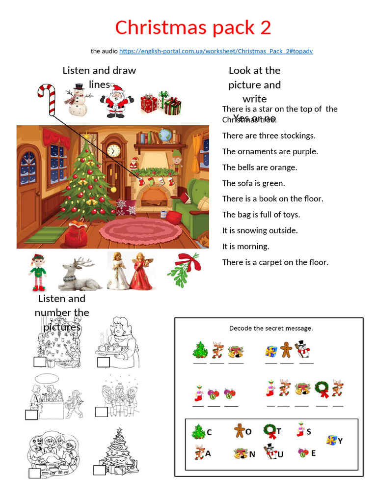 Christmas Listening and Drawing Activities | PDF