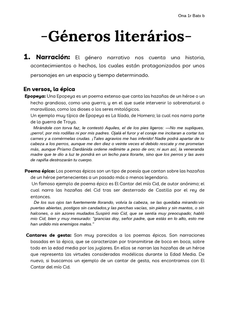 Introducción a la épica y sus formas | PDF | Poesía épica | Ensayos