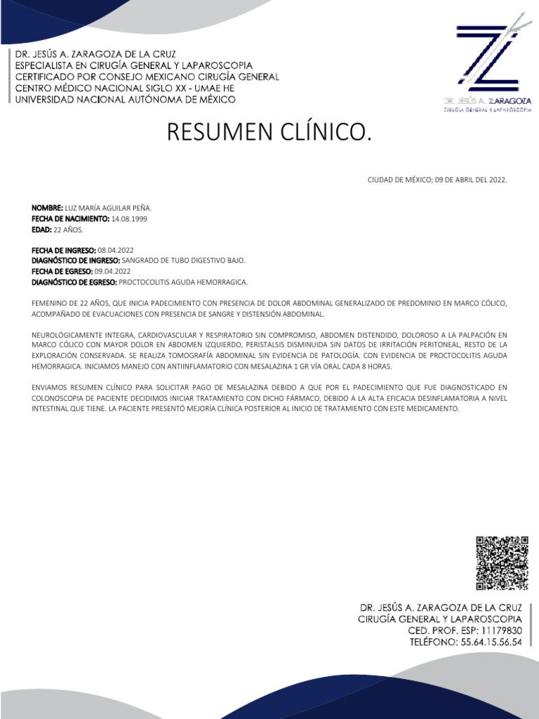 RESUMEN CLINICO | PDF