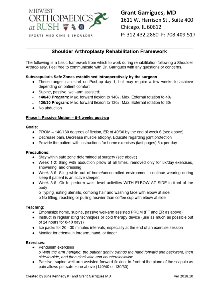 Anatomic Total Shoulder Arthroplasty | PDF | Anatomical Terms Of Motion ...