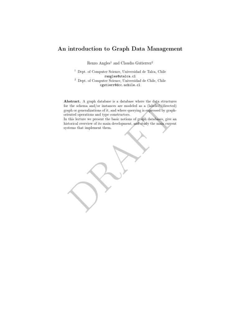 An Introduction to Graph Data Management | PDF | Resource Description Framework | Databases