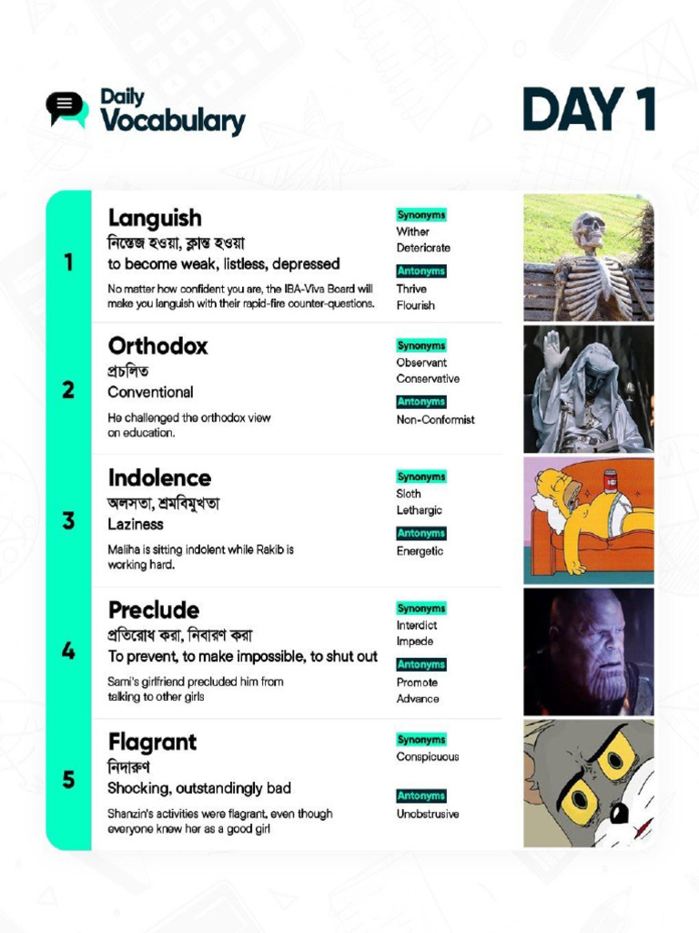500 Daily Vocabulary | PDF