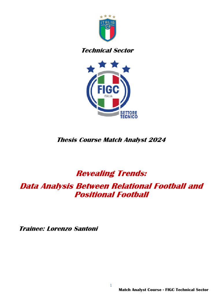Data Analysis Between Relational Football and Positional Football | PDF ...