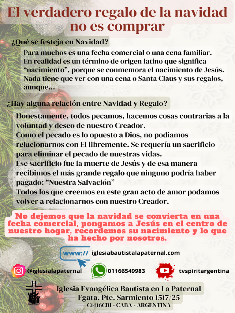 El Verdadero Regalo de La Navidad | PDF