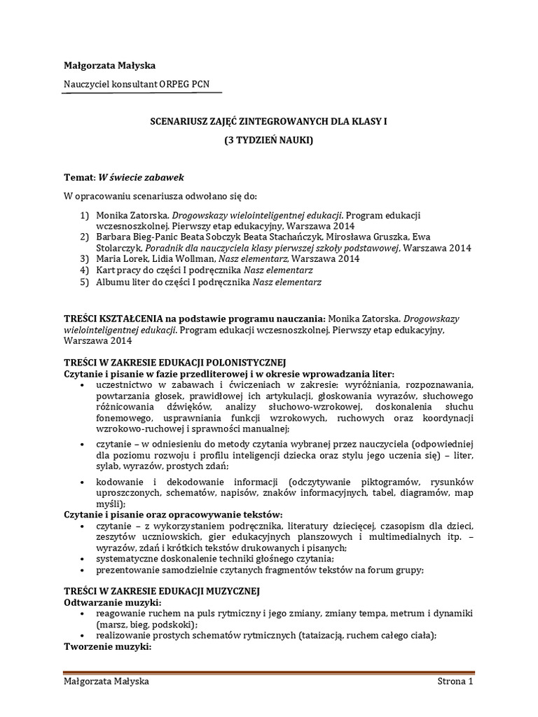 Przykladowy-scenariusz-lekcji | PDF