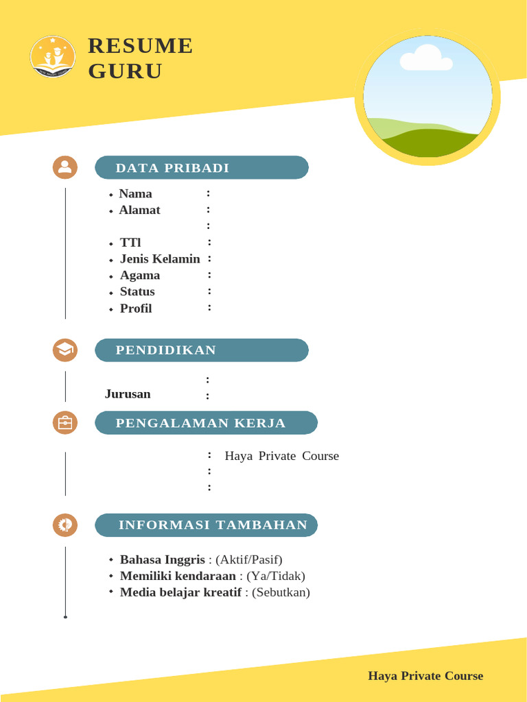 CV Haya Private Course (Edit) | PDF