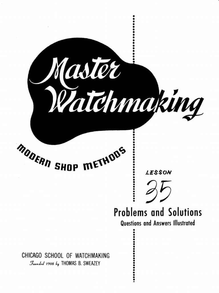 Chicago Lesson 35 | PDF | Horology