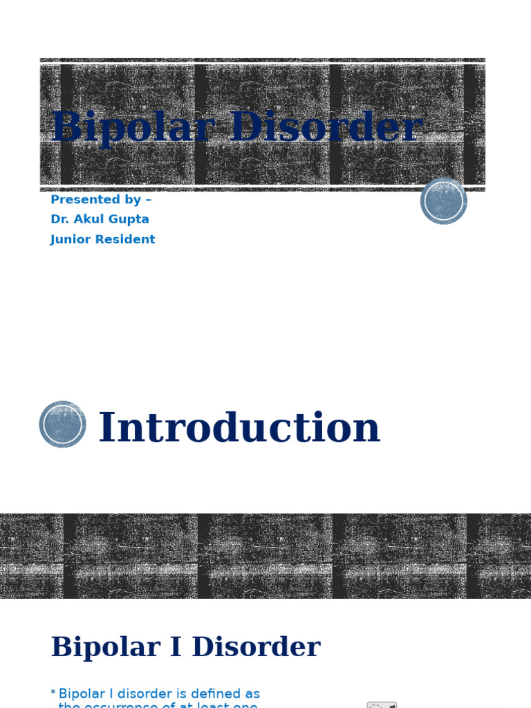 Bipolar Disorder - Part II - Dr. Akul Gupta-1 | PDF | Bipolar Disorder ...