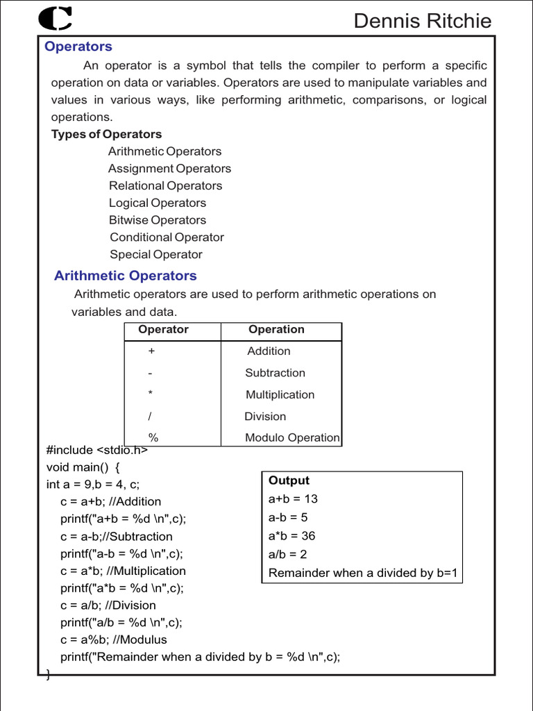 Operators | PDF | Integer (Computer Science) | Software Engineering Operators | PDF | Integer (Computer Science) | Software Engineering