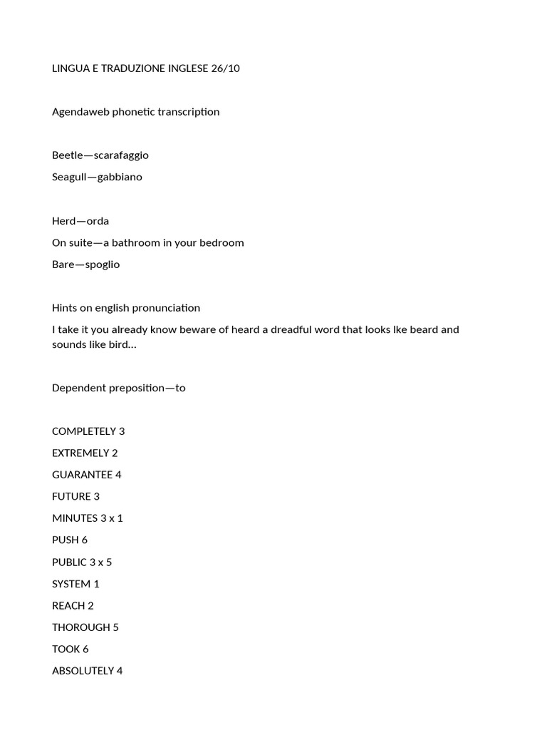 Ling e Trad Ingl 26 Ott | PDF