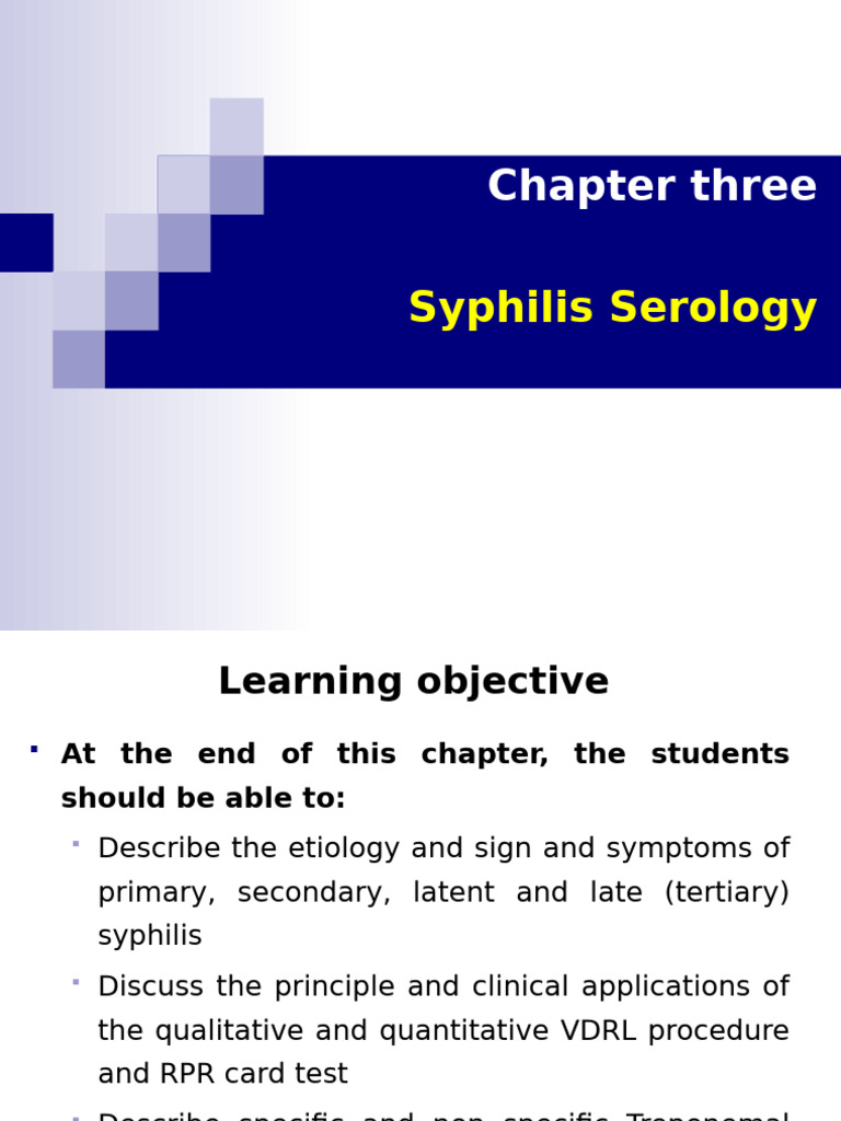Sero3. Syphilis Serology | PDF | Serology | Antibody