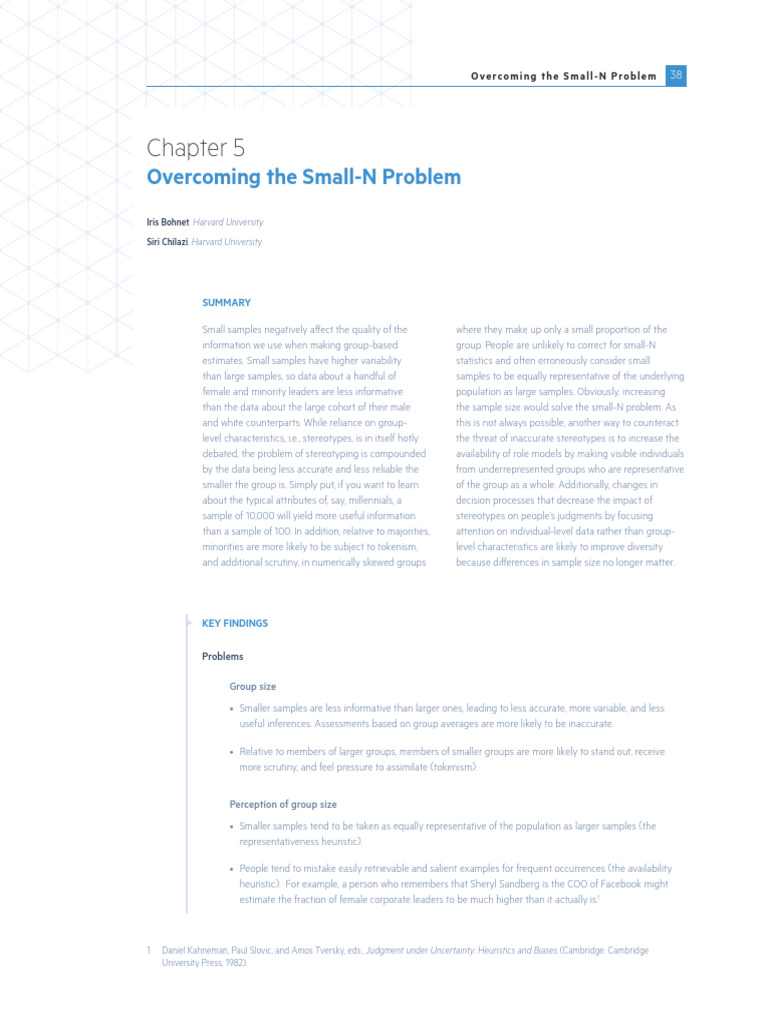 WhatWorks5 - Overcoming The Small-N Problem | PDF | Stereotypes | Voting