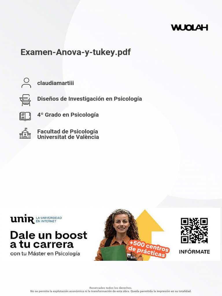 Examen Anova y Tukey | PDF