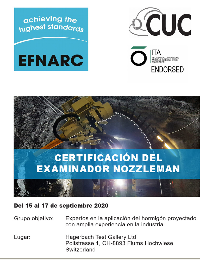 Flyer EFNARC Nozzleman ES 2020 | PDF | Ingeniería