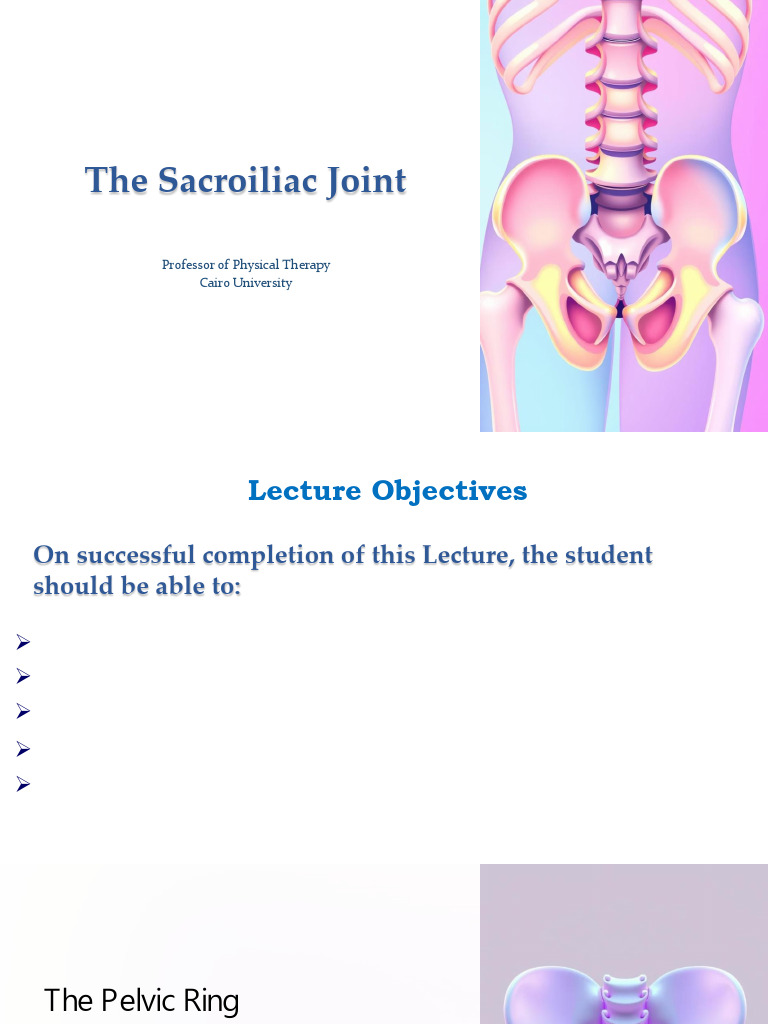 Sacroiliac Joint | PDF | Pelvis | Vertebral Column