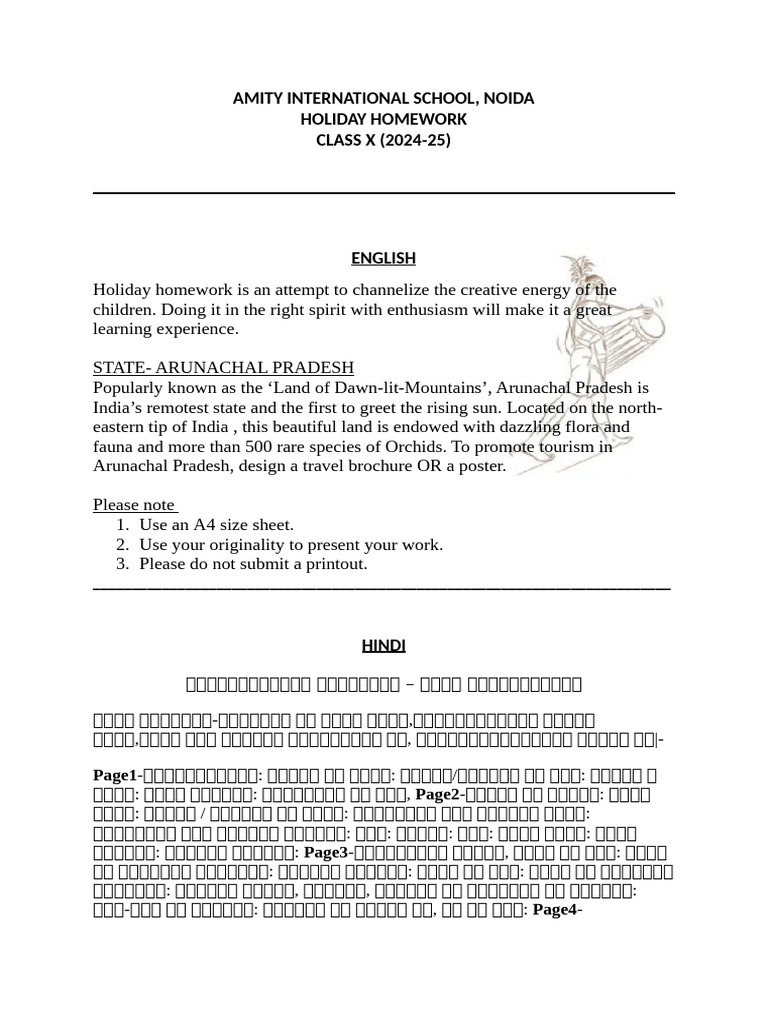 5565e - COMPILED HOLIDAY HOMEWORK CLASS X 24-25 | PDF | Sustainable ...