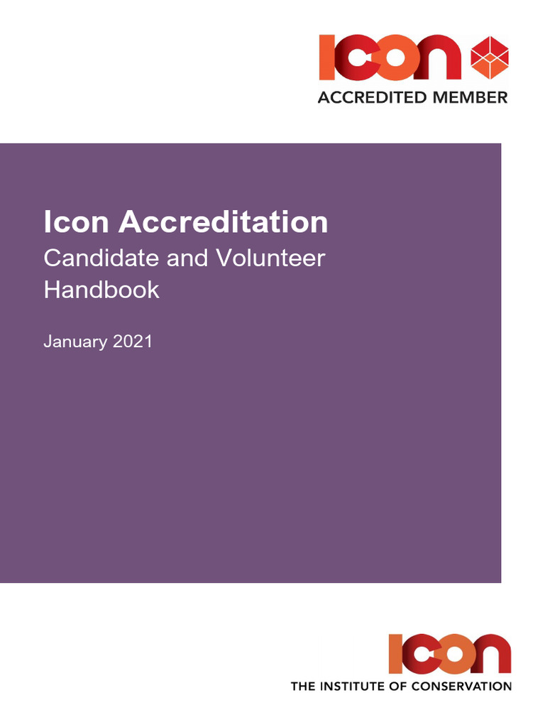 Icon Accreditation Handbook January 2021 | PDF | Professional ...